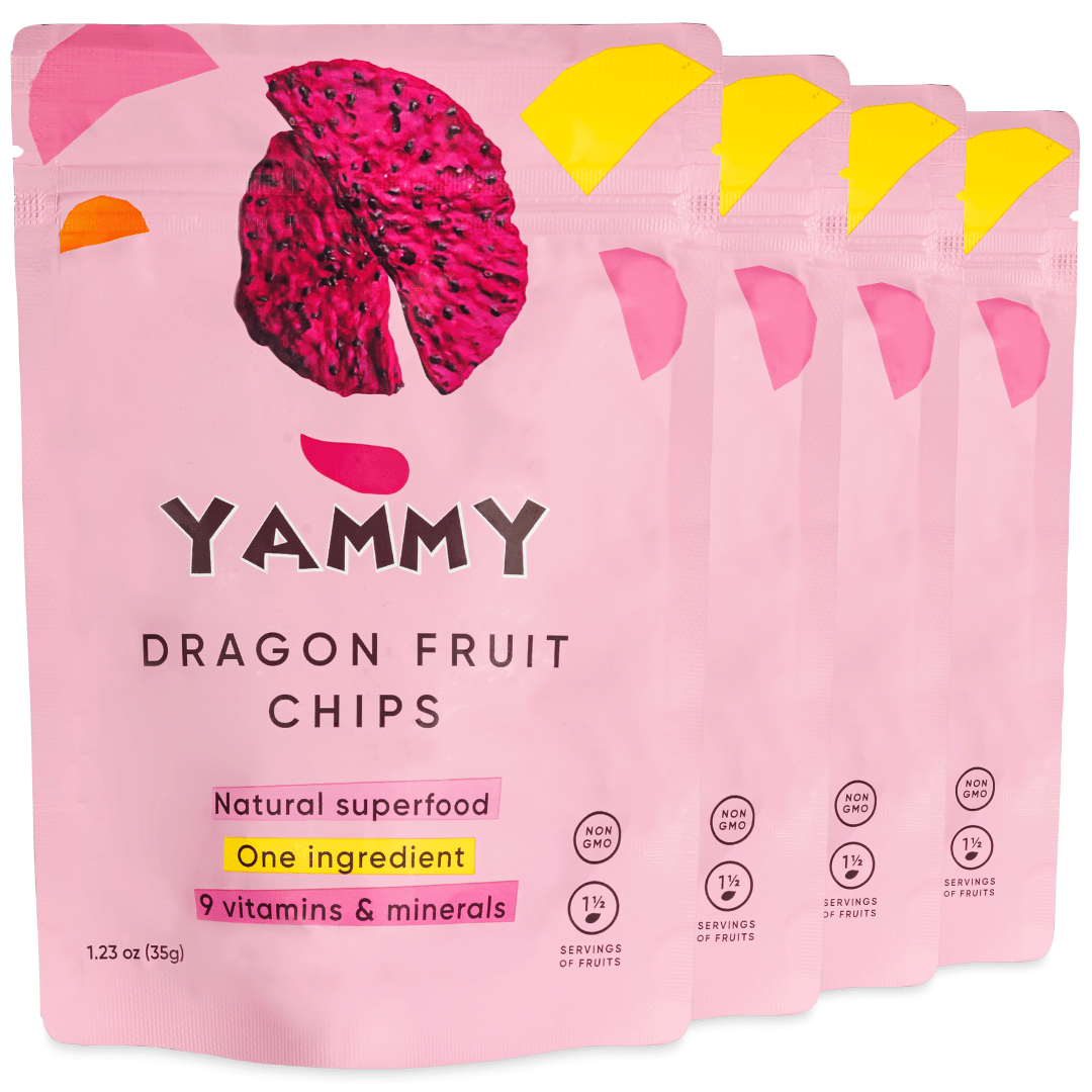 Yammy Dried Dragon Fruit Chips 1 Ingredient Superfood Snack – Yammy 1 Ingredient Superfood Snacks